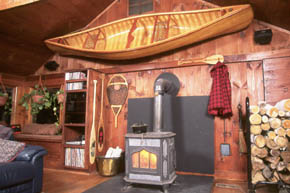 Seneka Wooden Display Canoe