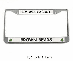 Brown Bear License Plate Frame, License Plate Frames, Brown Bear Gifts ...