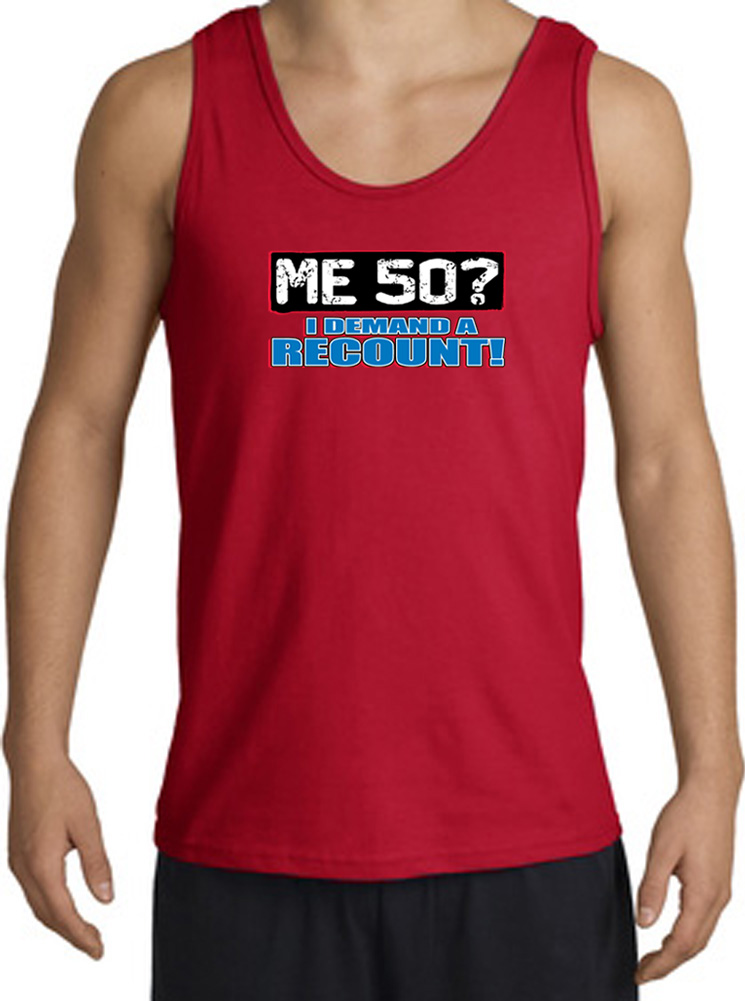 50th Birthday Tanktop - Funny Me 50 Years Adult Red Tank Top - 50th ...