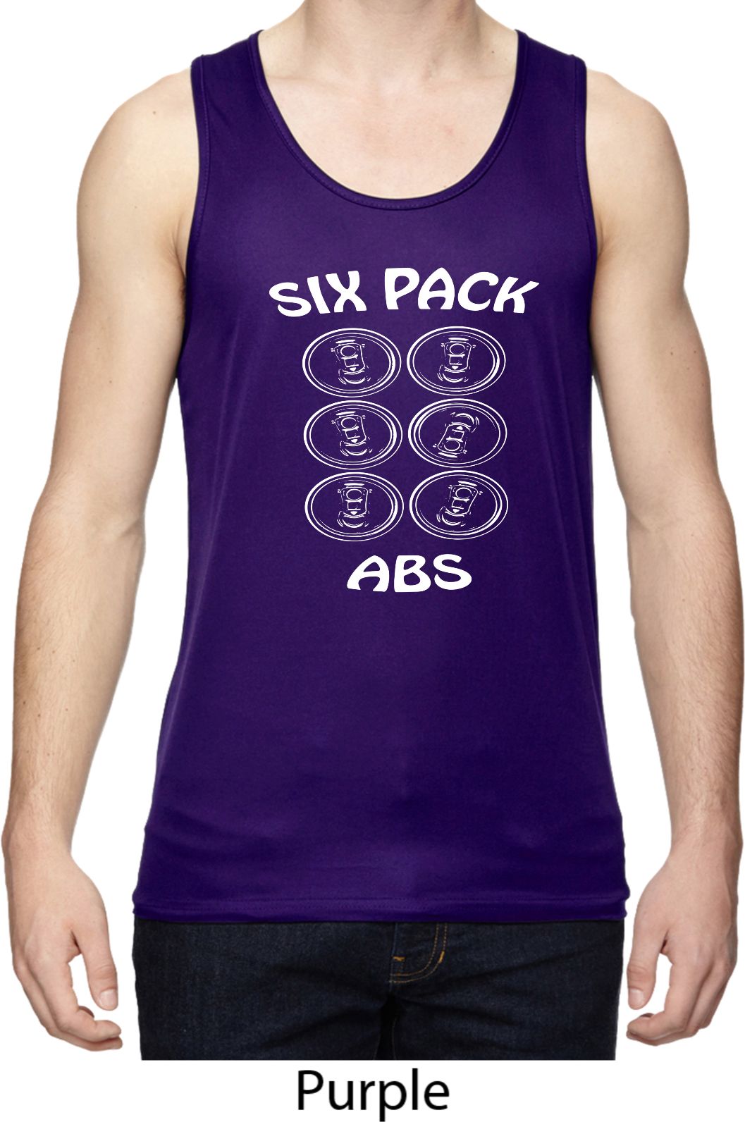 6 Pack Abs Beer Funny Mens Moisture Wicking Tanktop - 6 Pack Abs Beer ...