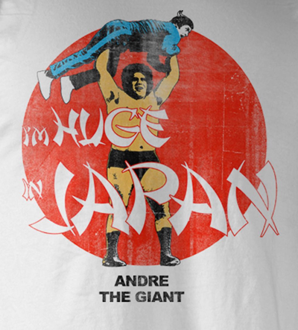 Andre The Giant T-Shirt – Huge Wrestling White Adult Tee Shirt - Andre ...