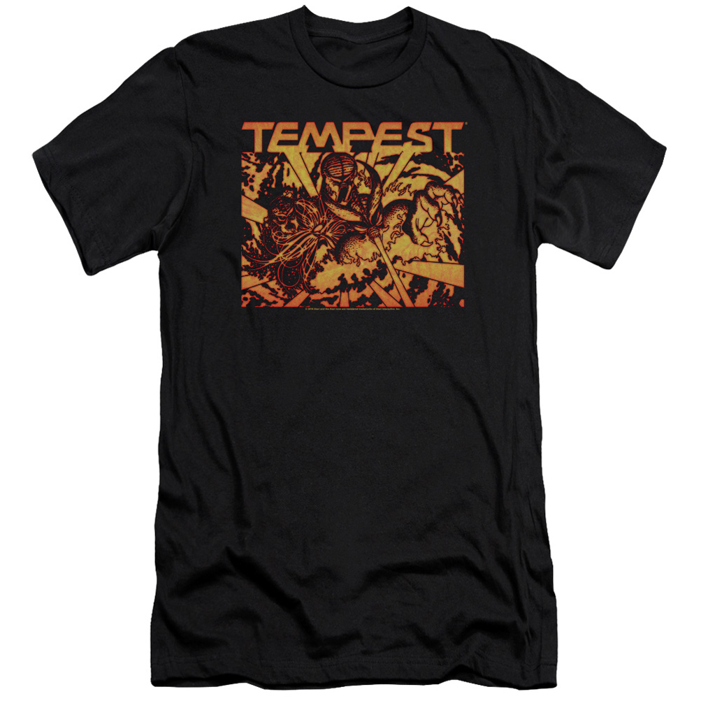 Atari Slim Fit Shirt Tempest Demon Reach Black T-Shirt - Atari Tempest ...