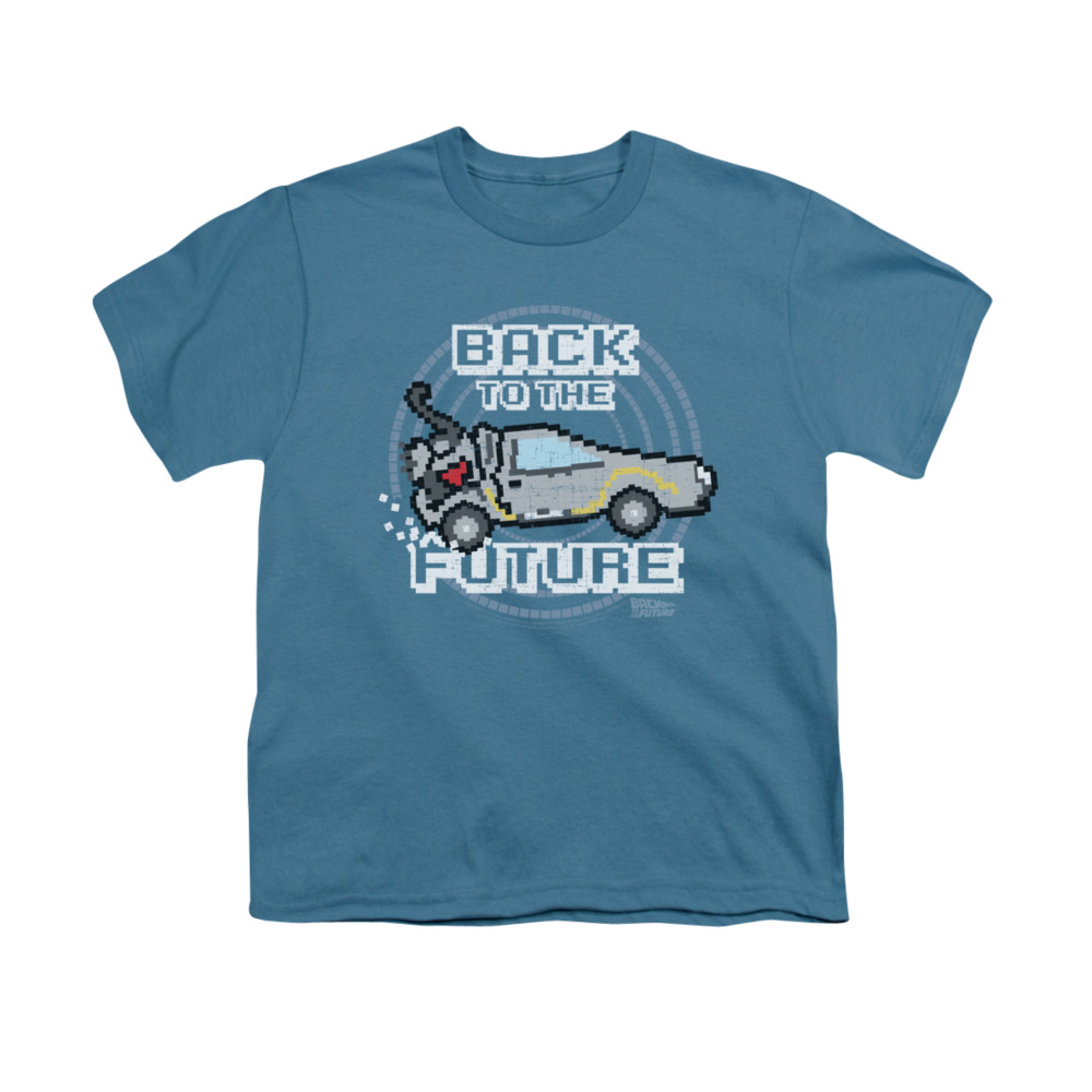 Back To The Future Shirt Kids 8 Bit Future Slate Youth Tee T-Shirt ...