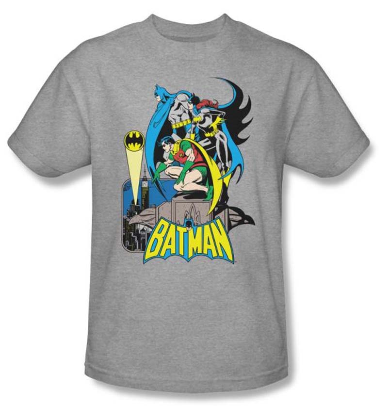 Batman And Robin T-shirt Heroic Trio DC Comics Adult Athletic Heather ...