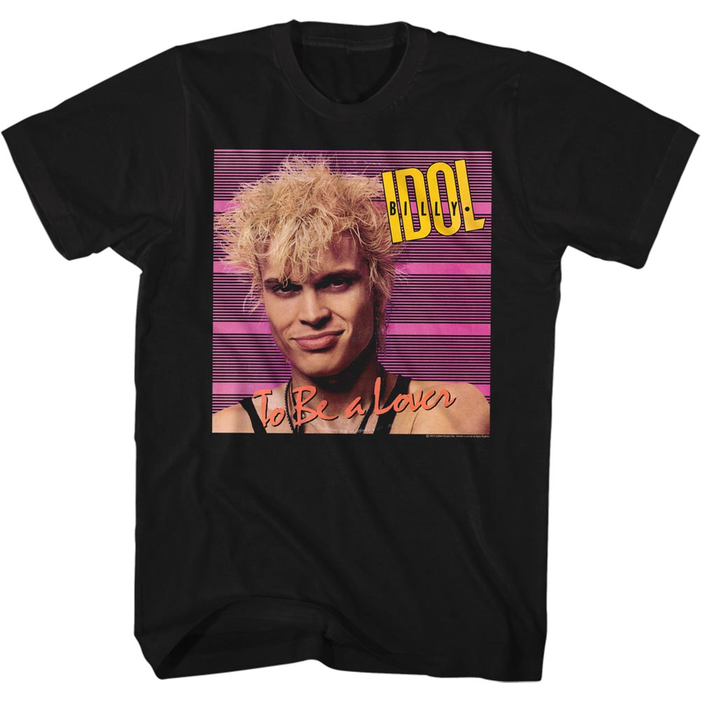 Billy Idol Shirt Bealover Black Tee T-Shirt - Billy Idol Shirts