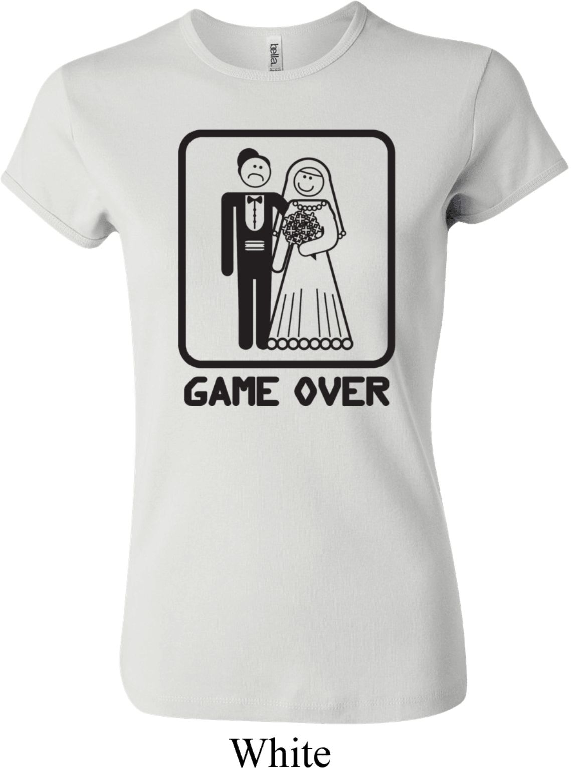 Black Game Over Ladies Crewneck Shirt - Black Game Over Ladies Shirts