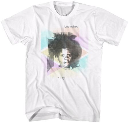 Buckwheat Shirt Colorful White T-Shirt - Buckwheat of the Little ...