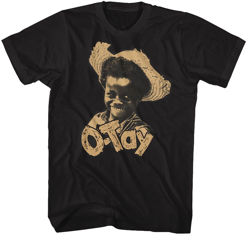 Buckwheat T-shirt Little Rascals Otay Straw Hat Adult Black Tee Shirt ...
