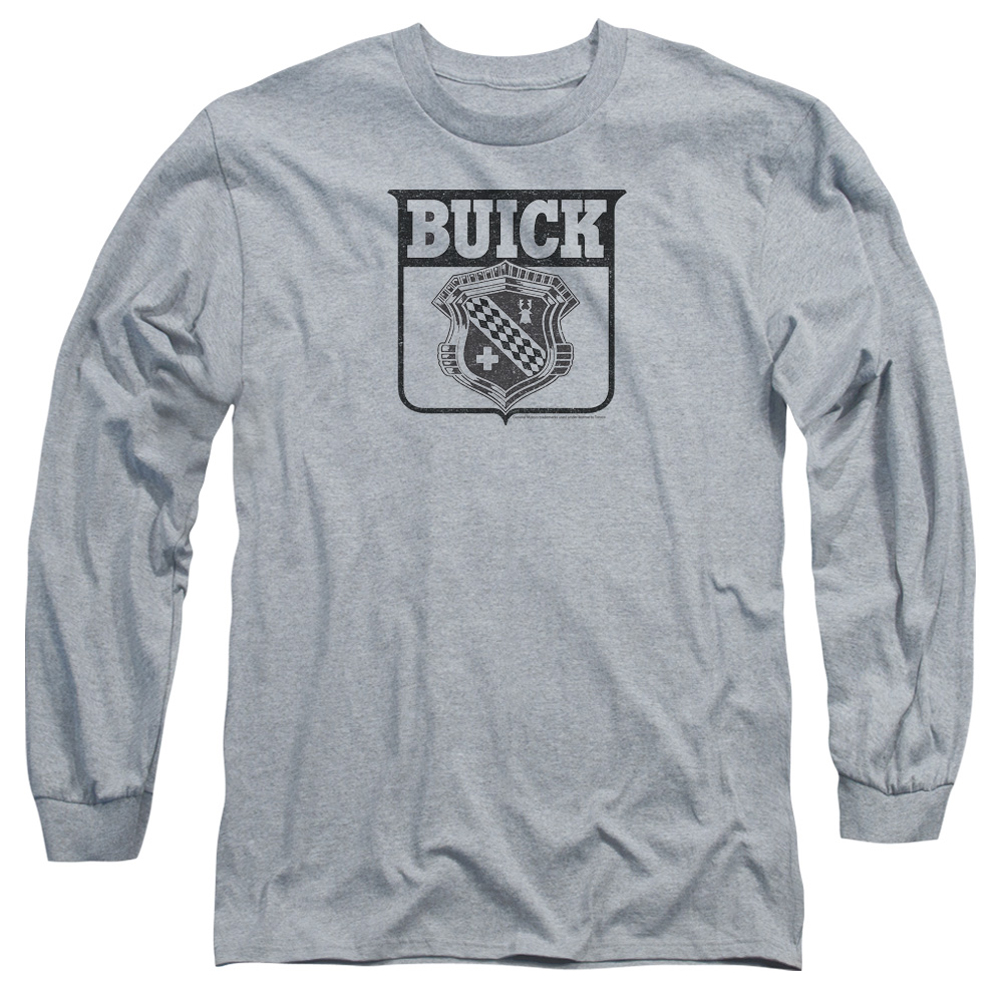 Buick Long Sleeve Shirt 1946 Emblem Athletic Heather Tee T-Shirt ...