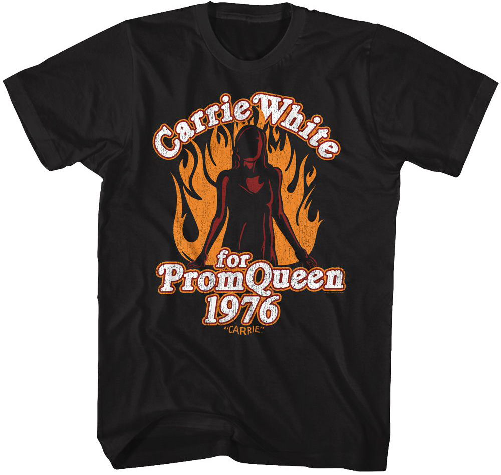 Carrie Movie For Prom Queen 1976 Adult T-shirt - Black - Carrie Shirts