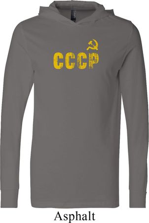 CCCP Insignia Lightweight Hoodie Tee - CCCP Insignia Mens Shirts