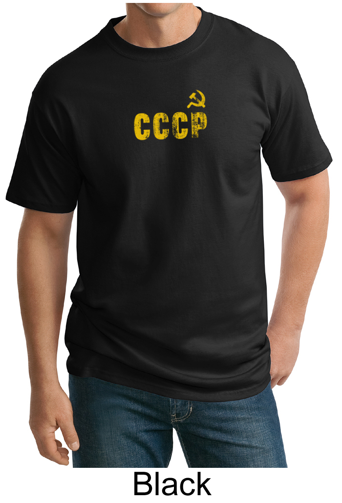 CCCP T-shirt Soviet Union USSR Russia Insignia Adult Tall Tee Shirt ...