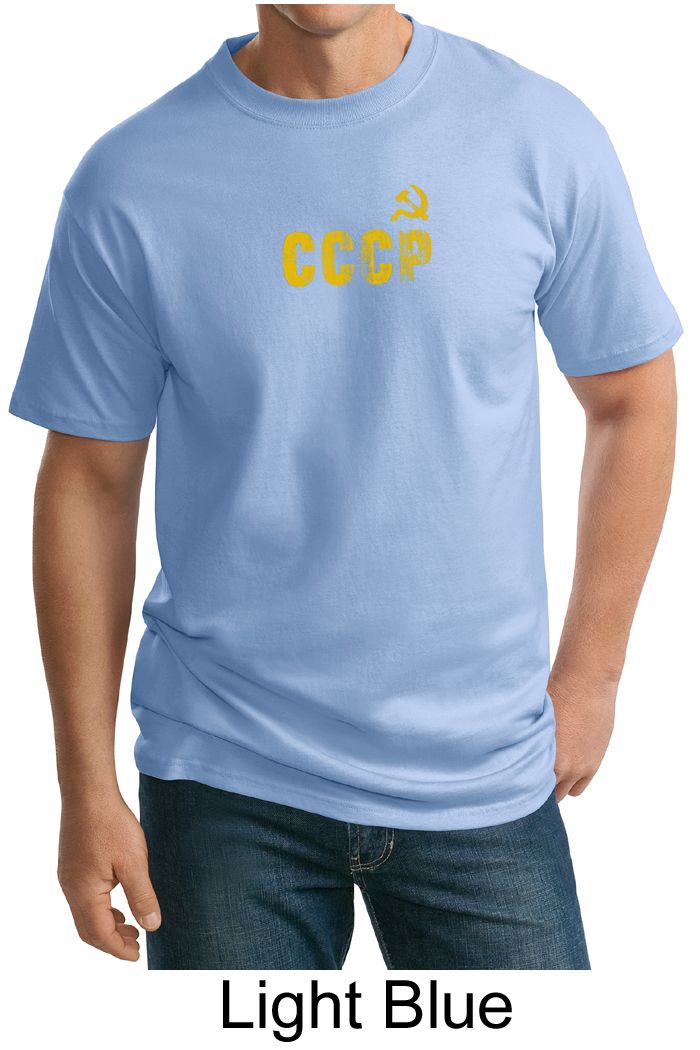 CCCP T-shirt Soviet Union USSR Russia Insignia Adult Tall Tee Shirt ...