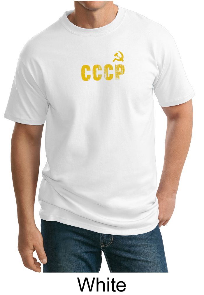 CCCP T-shirt Soviet Union USSR Russia Insignia Adult Tall Tee Shirt ...