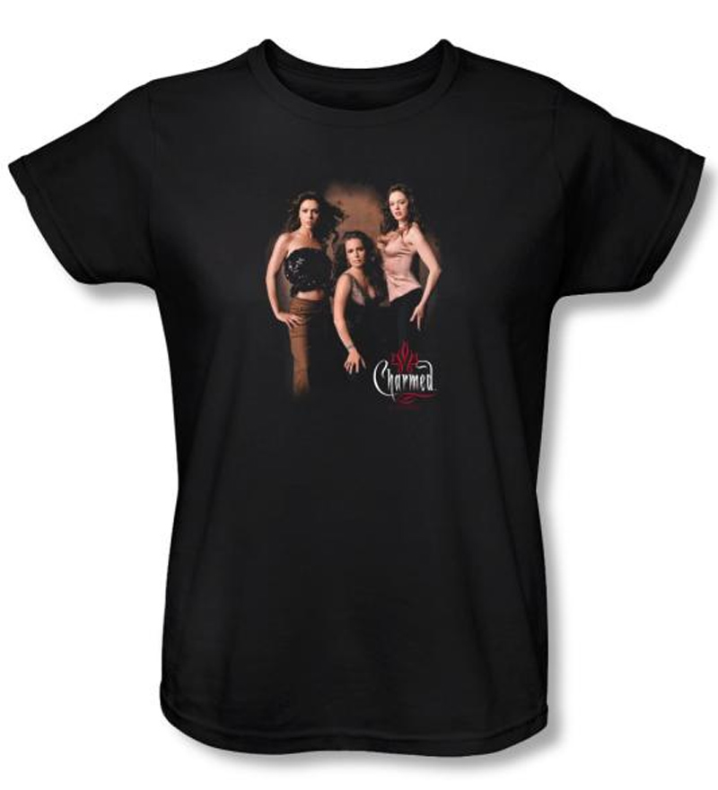 Charmed Ladies Shirt Three Hot Witches Black T-shirt - Charmed Hot ...