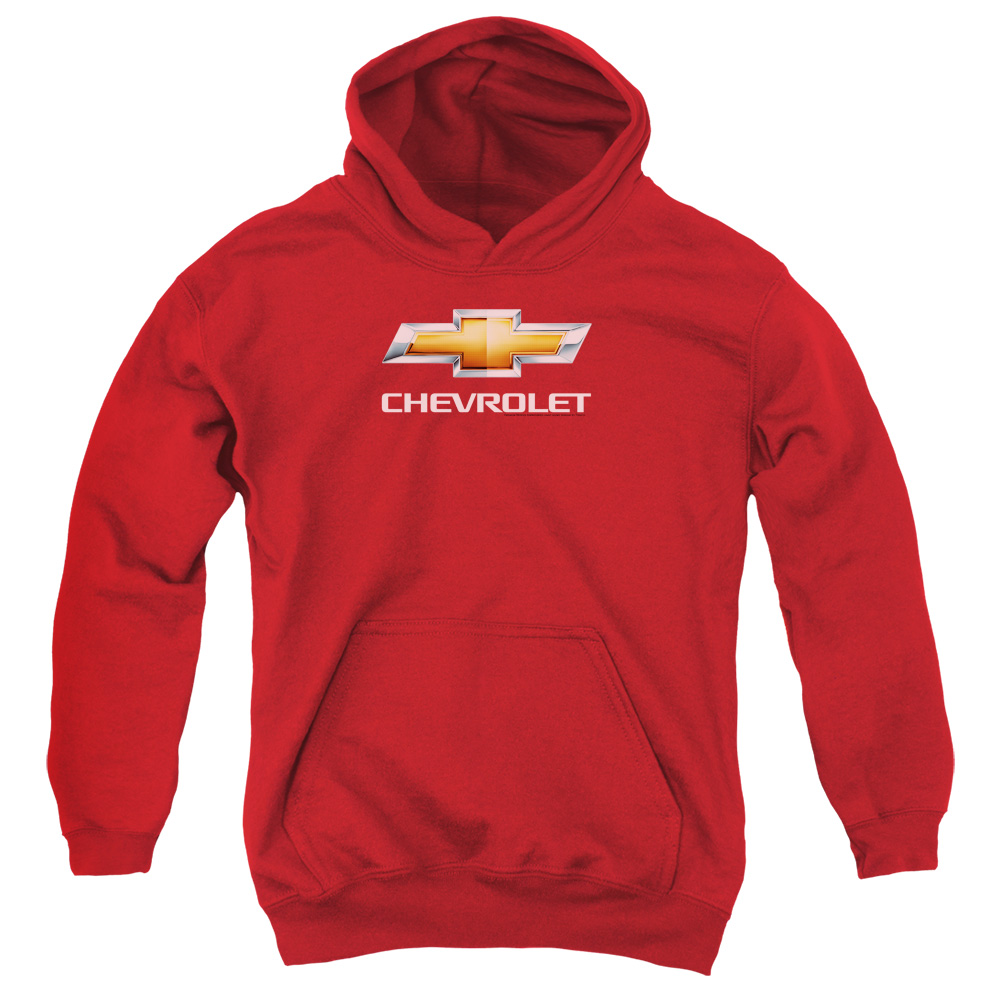 Chevy Kids Hoodie Bow Tie Red Youth Hoody - Chevy Bow Tie Shirts