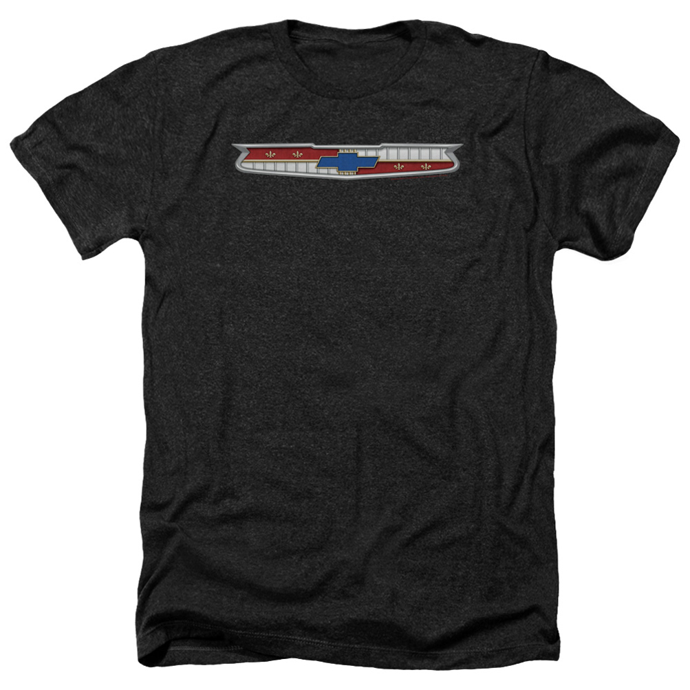 Chevy Shirt Chevrolet 56 Bel Air Emblem Heather Black T-Shirt - Chevy ...