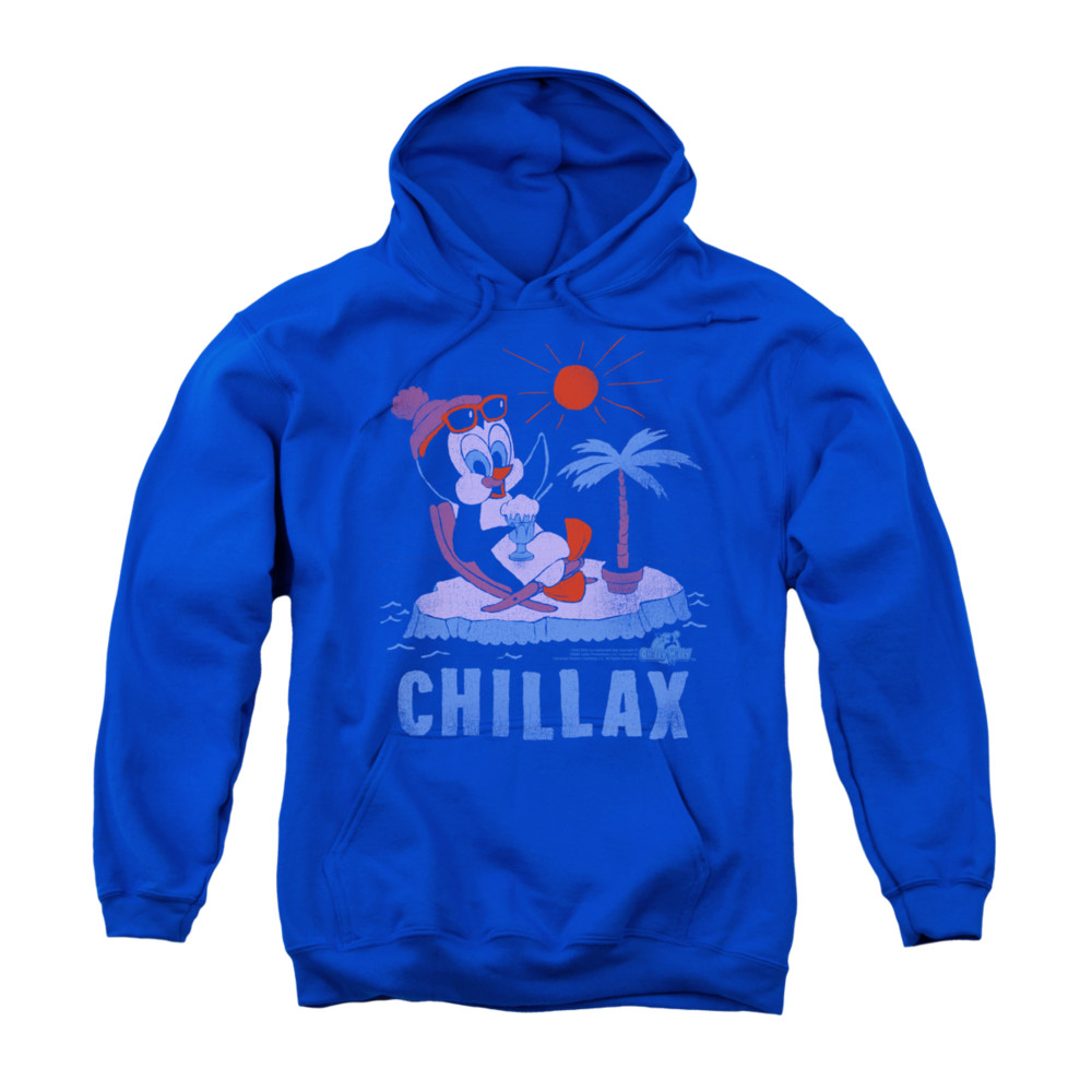 Chilly Willy Hoodie Sweatshirt Chillax Royal Blue Adult Hoody Sweat ...