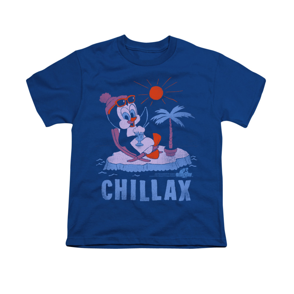 Chilly Willy Shirt Kids Chillax Royal Blue Youth Tee T-Shirt - Chilly ...