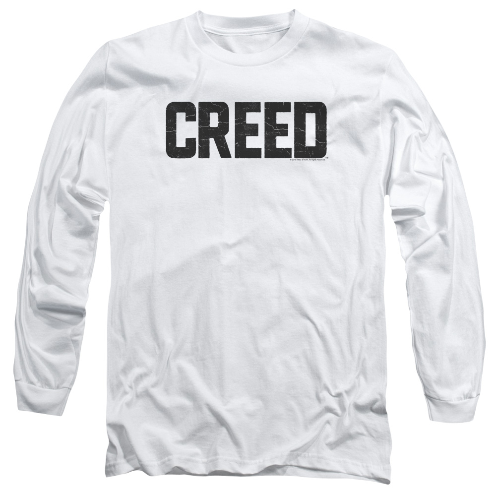 Creed Long Sleeve Shirt Cracked Logo White Tee T-Shirt - Creed Cracked ...