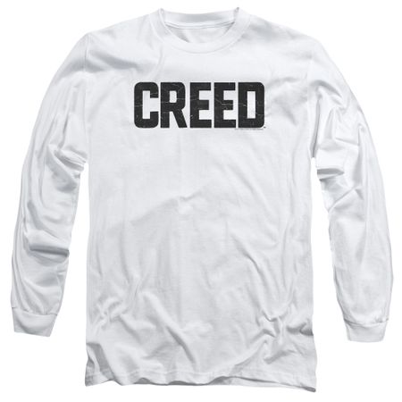 Creed Long Sleeve Shirt Cracked Logo White Tee T-Shirt - Creed Cracked ...