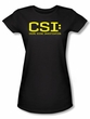 CSI: Crime Scene Investigation T-shirt - Logo Juniors Black Tee - CSI ...