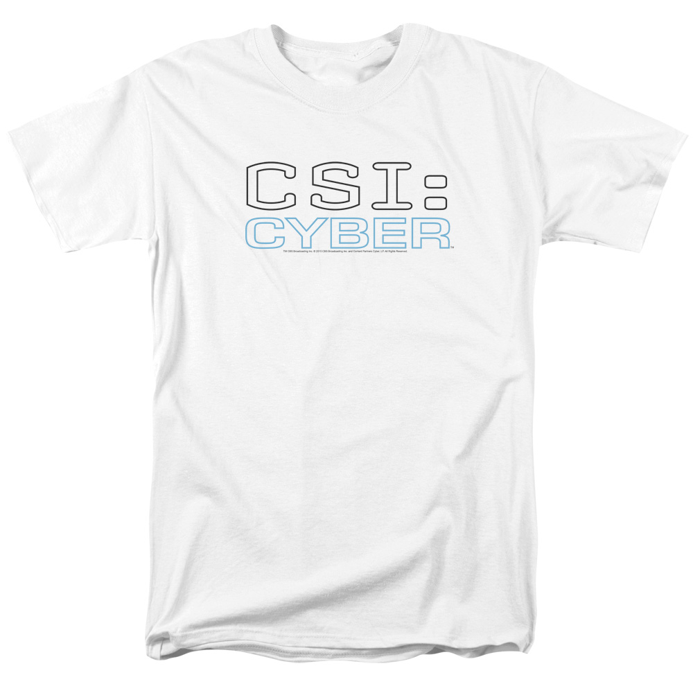 CSI Cyber Shirt Logo White T-Shirt - CSI Cyber Logo Shirts