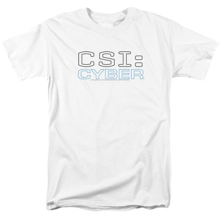 CSI Cyber Shirt Logo White T-Shirt - CSI Cyber Logo Shirts