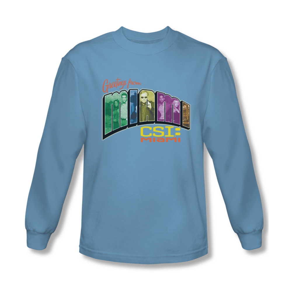 CSI Miami Greetings Shirt Long Sleeve Tee T-Shirt - CSI Miami Greetings ...