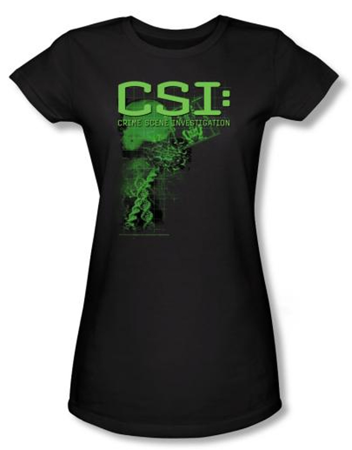CSI Shirt Crime Scene Investigation Juniors Black Tee - CSI: Crime ...
