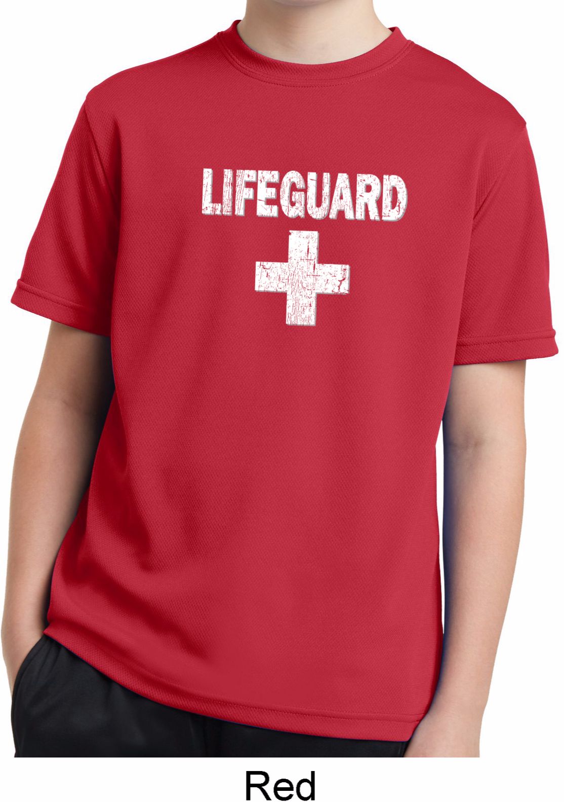 Distressed Lifeguard Kids Moisture Wicking Shirt - Distressed Lifeguard ...