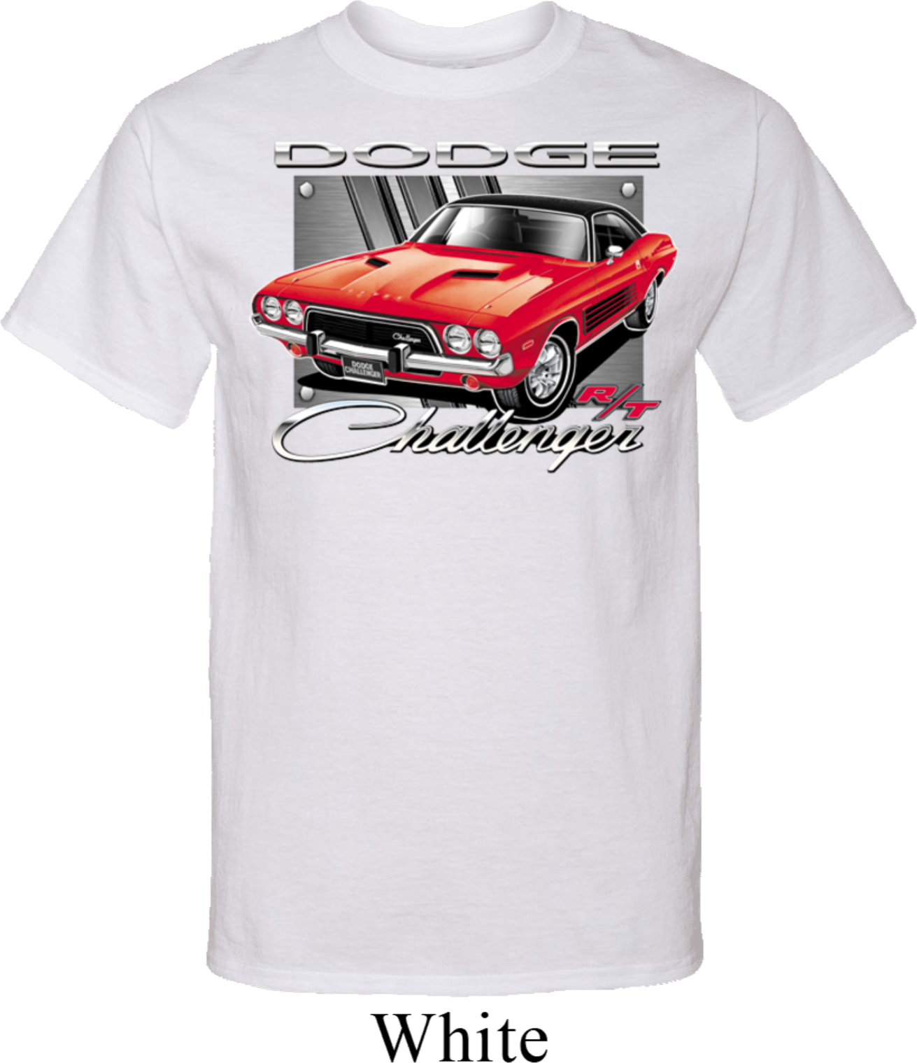 Dodge Shirt Red Challenger Tall Tee T-Shirt - Red Challenger Mens Dodge ...