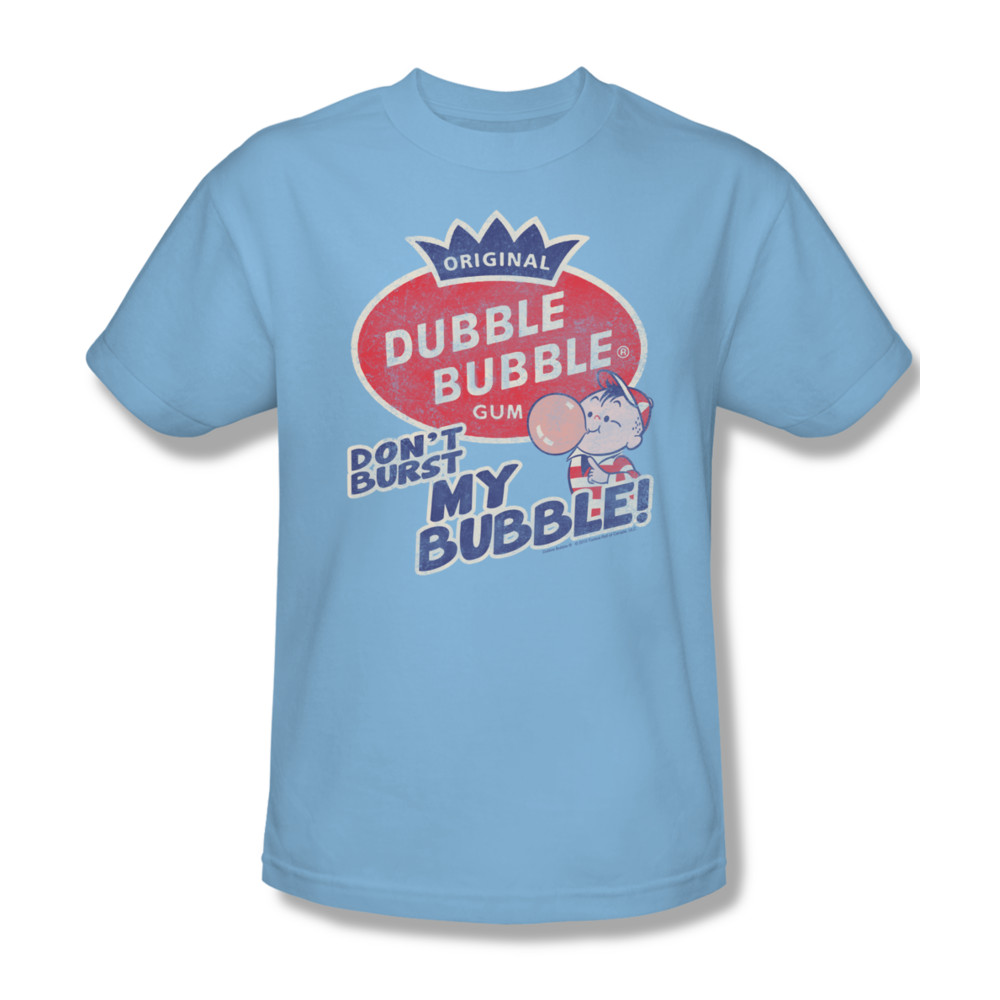 Double Bubble Shirt Don't Burst Light Blue T-Shirt - Double Bubble Don ...