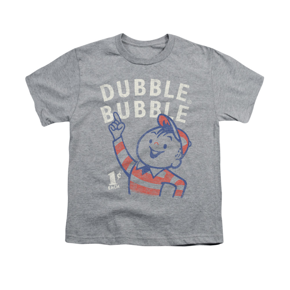 Double Bubble Shirt Kids Pointing Athletic Heather T-Shirt - Double ...