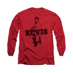 Elvis Presley Shirt Slim Fit Jamming Red T-Shirt - Elvis Presley ...