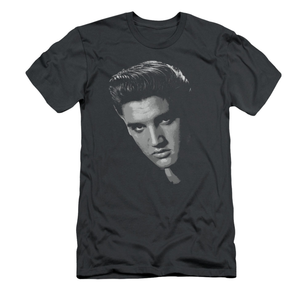 Elvis Presley Shirt Slim Fit True American Idol Charcoal T-Shirt ...