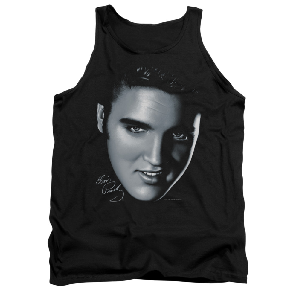 Elvis Presley Shirt Tank Top Big Face Black Tanktop - Elvis Presley Big ...