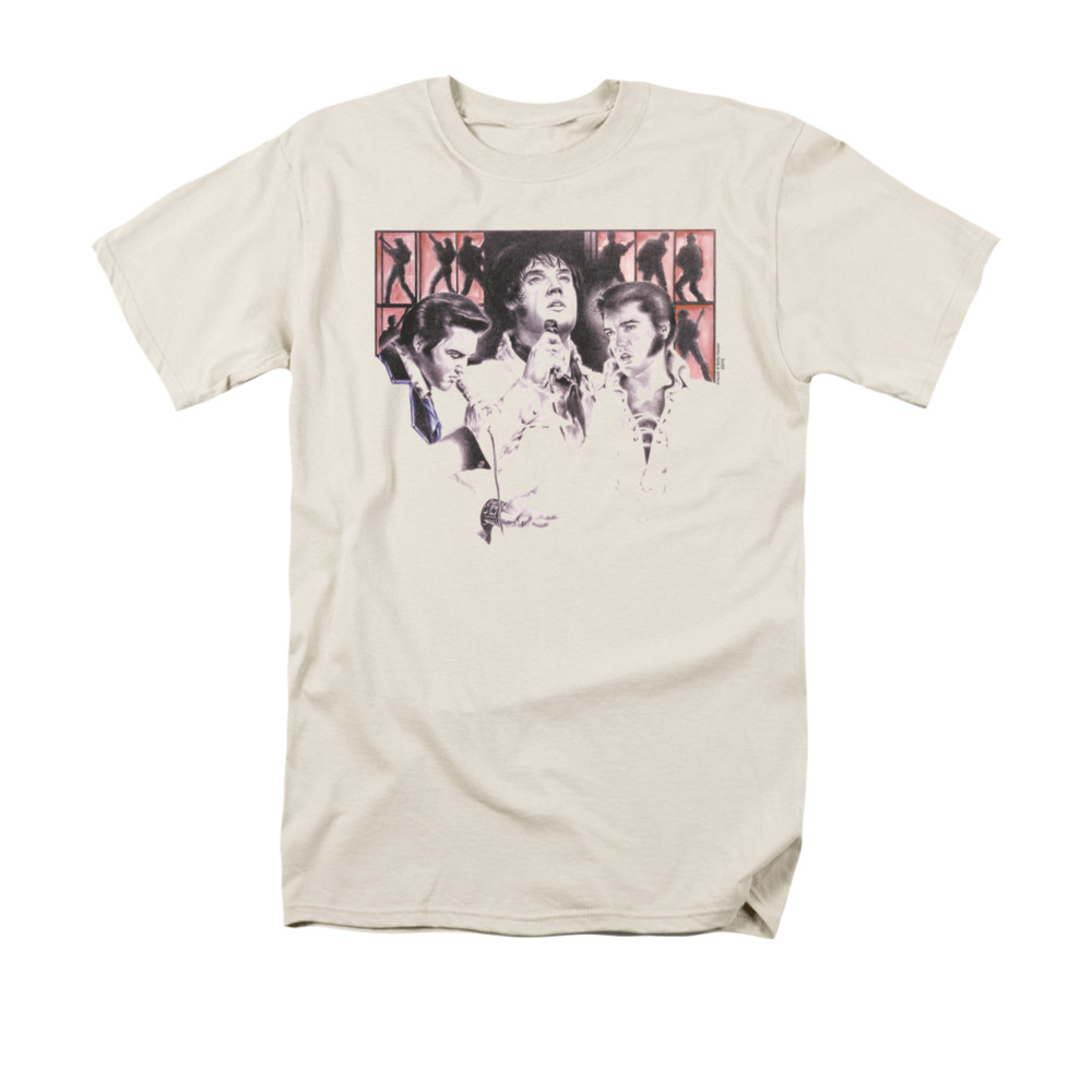 Elvis T-shirt - In Concert - Cream Color - Elvis Presley In Concert Shirts