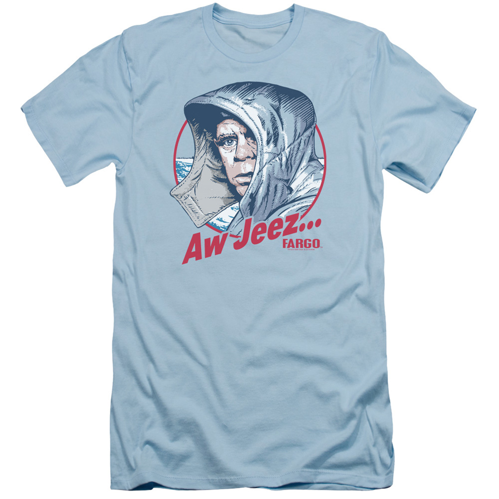 Fargo Slim Fit Shirt Aw Jeez Light Blue T-Shirt - Fargo Aw Jeez Shirts