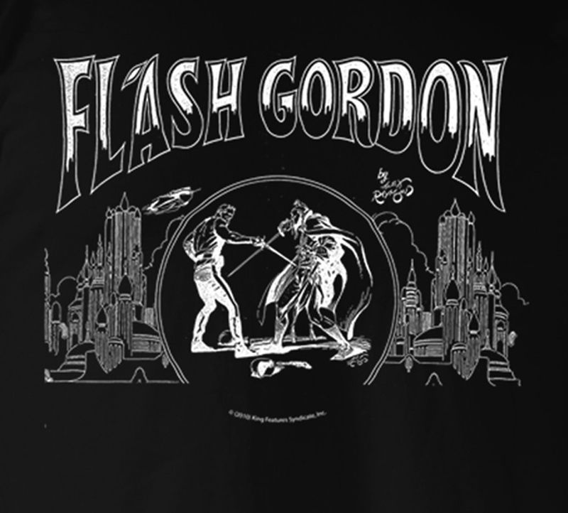 Flash Gordon T-Shirt - Jack Flash Adult Black Tee Shirt - Flash Gordon ...