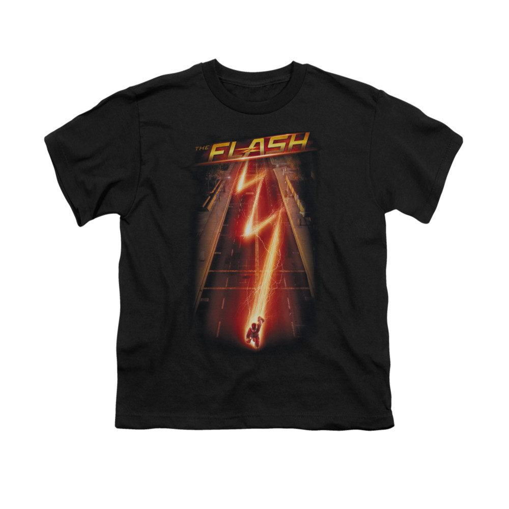 Flash Shirt Kids Lightning Bolt Black T-Shirt - Flash Lightning Bolt Shirts