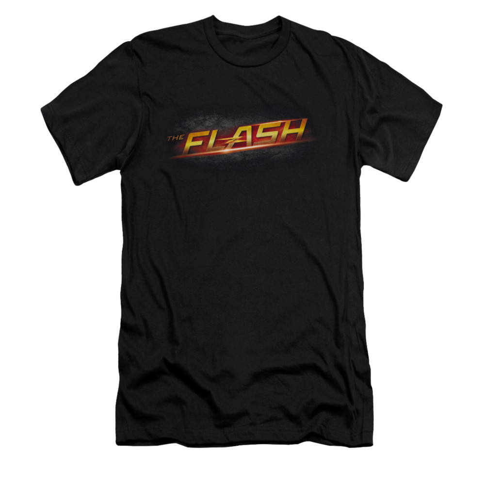 Flash Shirt Slim Fit Logo Black T-Shirt - Flash Logo Shirts