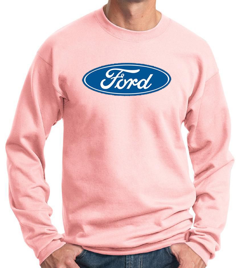 Ford Logo Sweatshirt - Oval Emblem Adult Pink Sweat Shirt - Ford Logo ...