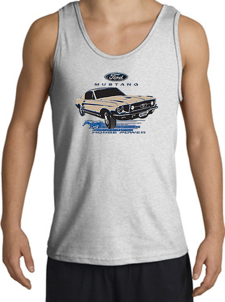 Ford Mustang Tank Top - Horsepower Adult Ash Tanktop - Ford Mustang ...