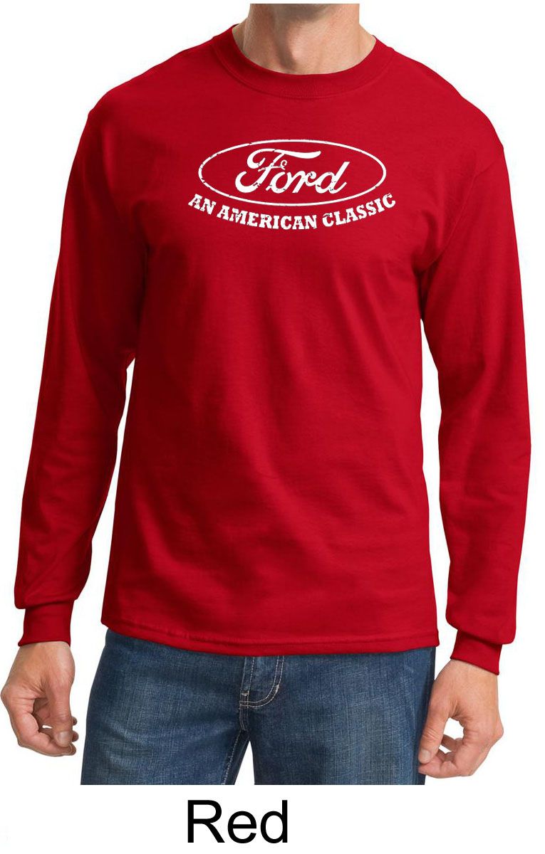 Ford Shirt Distressed An American Classic Adult Long Sleeve Shirt - An ...