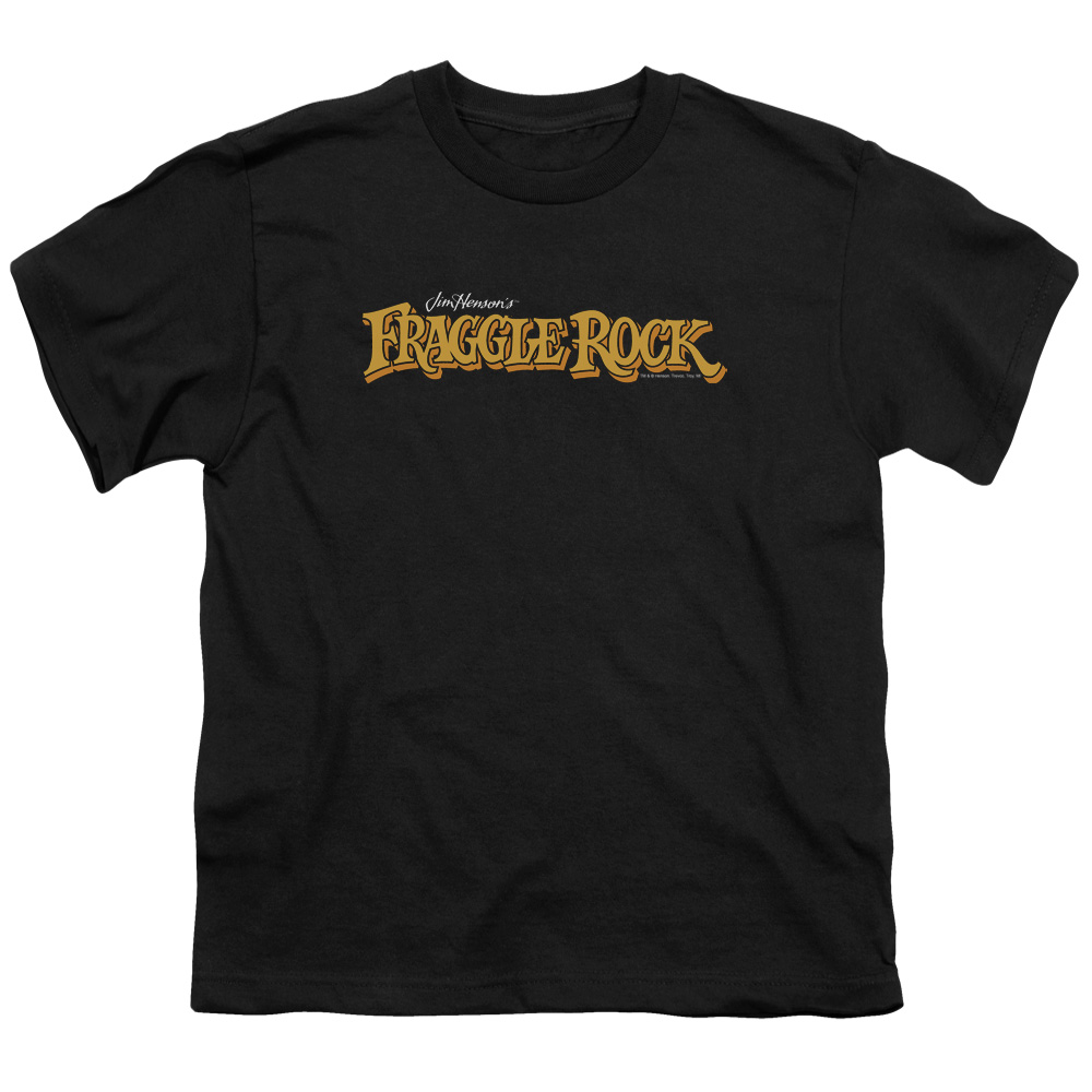 Fraggle Rock Kids Shirt Logo Black T-Shirt - Fraggle Rock Logo Shirts