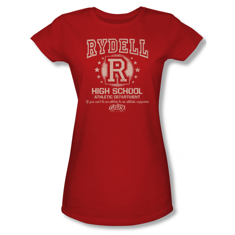 Grease Shirt Juniors Rydell High Red Tee T-Shirt - Grease Rydell High ...