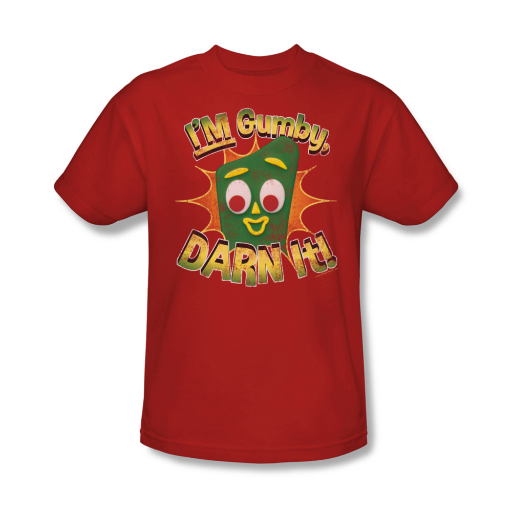 Gumby Shirt Darn It Red T-Shirt - Gumby Darn It Shirts