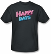 Happy Days T-shirt Neon Logo Adult Charcoal Tee Shirt - Happy Days Logo ...