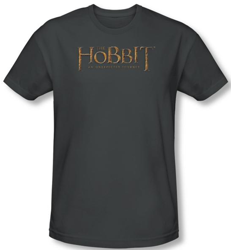 Hobbit Shirt Movie Unexpected Journey Loyalty Logo Charcoal Slim Fit ...